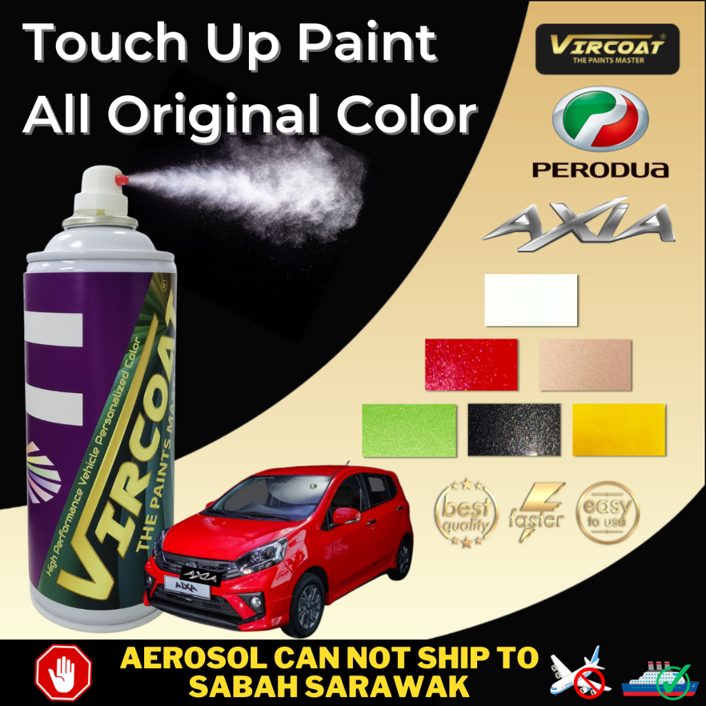 [Perodua Axia] Touch Up Paint VIRCOAT Aerosol Spray Ideal Original ...