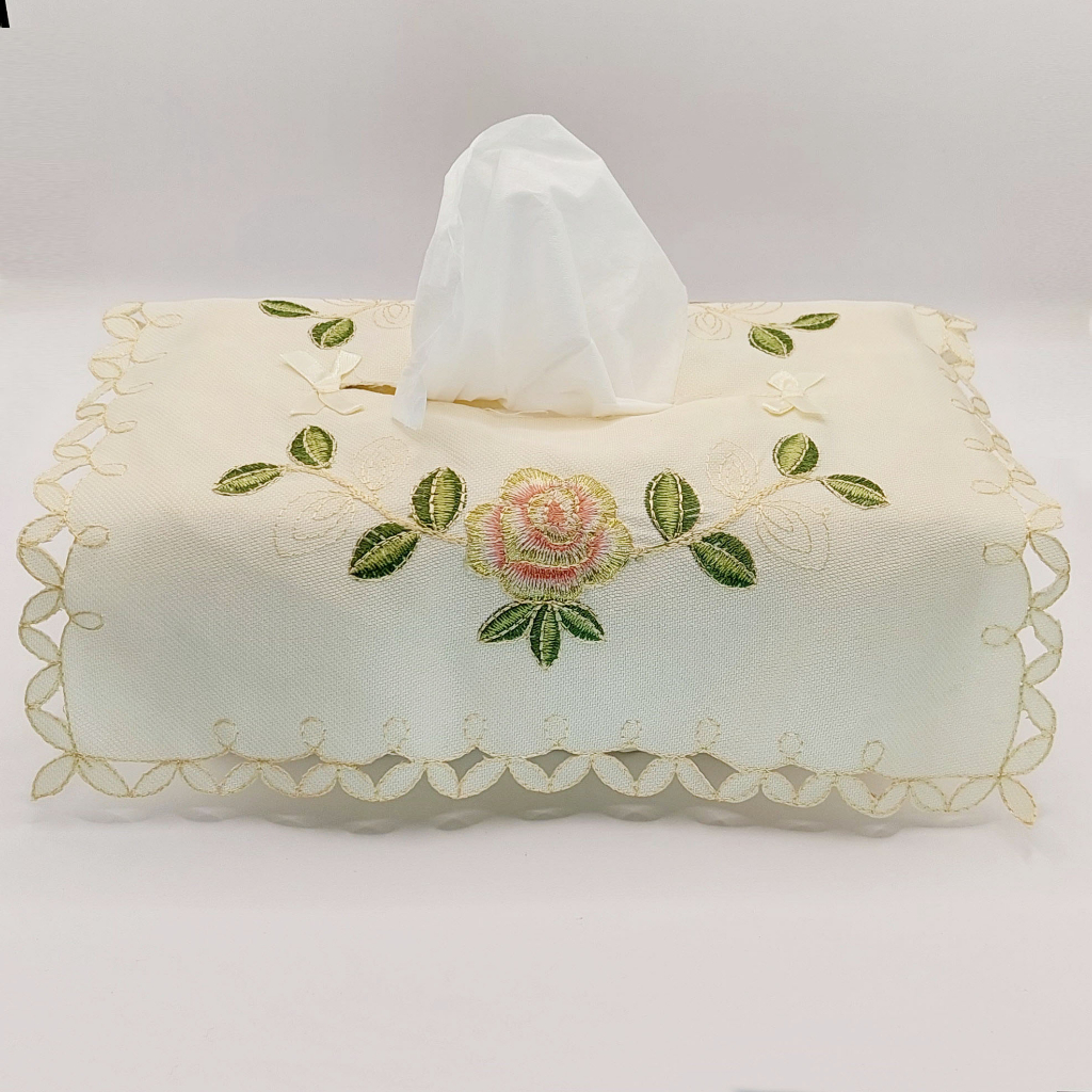Tissue Box Cover | Embroidered Tissue Box Cover | Sarung Tisu Kotak ...