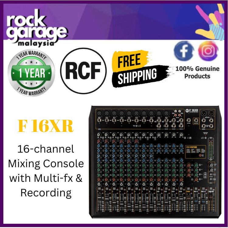 RCF F 16XR 16-channel Mixing Console with Multi-fx & Recording ( F16XR / F-16XR ) | Shopee Malaysia