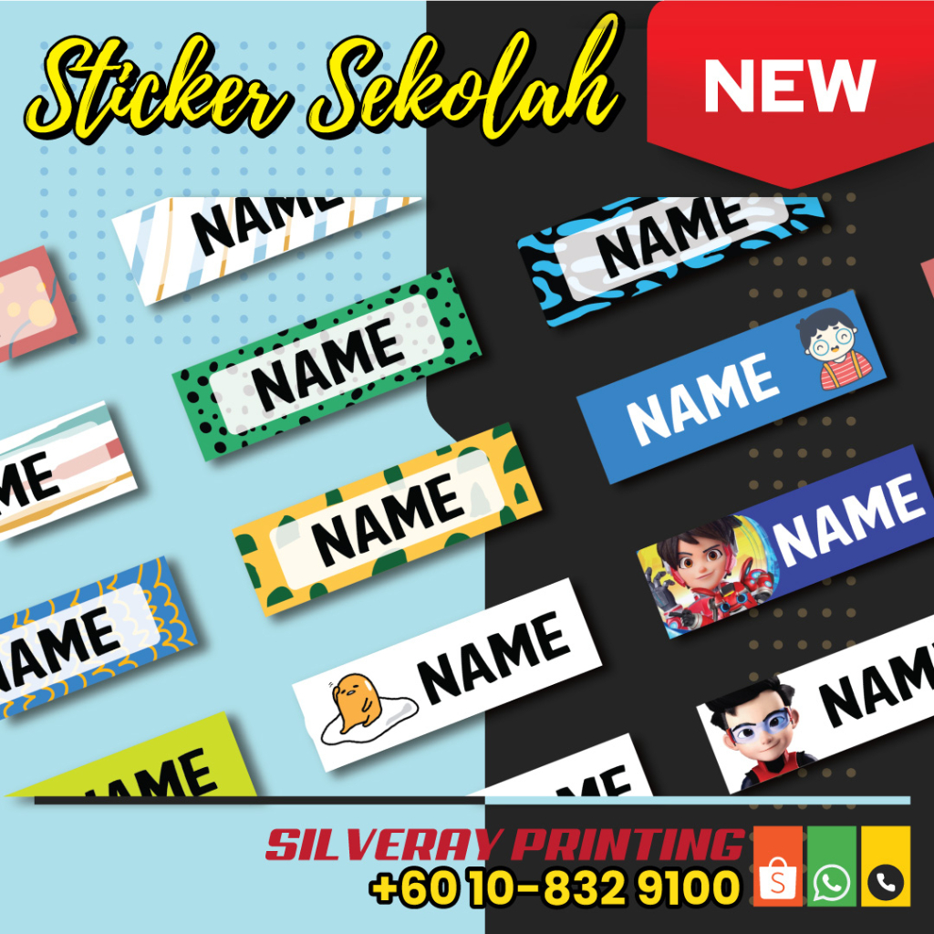 STICKER / LABEL NAMA SEKOLAH / MATAPELAJARAN / KELAS STICKER 2023 ...