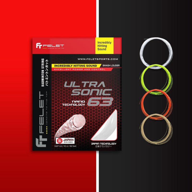 [ORIGINAL]Felet Badminton Racket String Ultra Sonic 63 | Shopee Malaysia