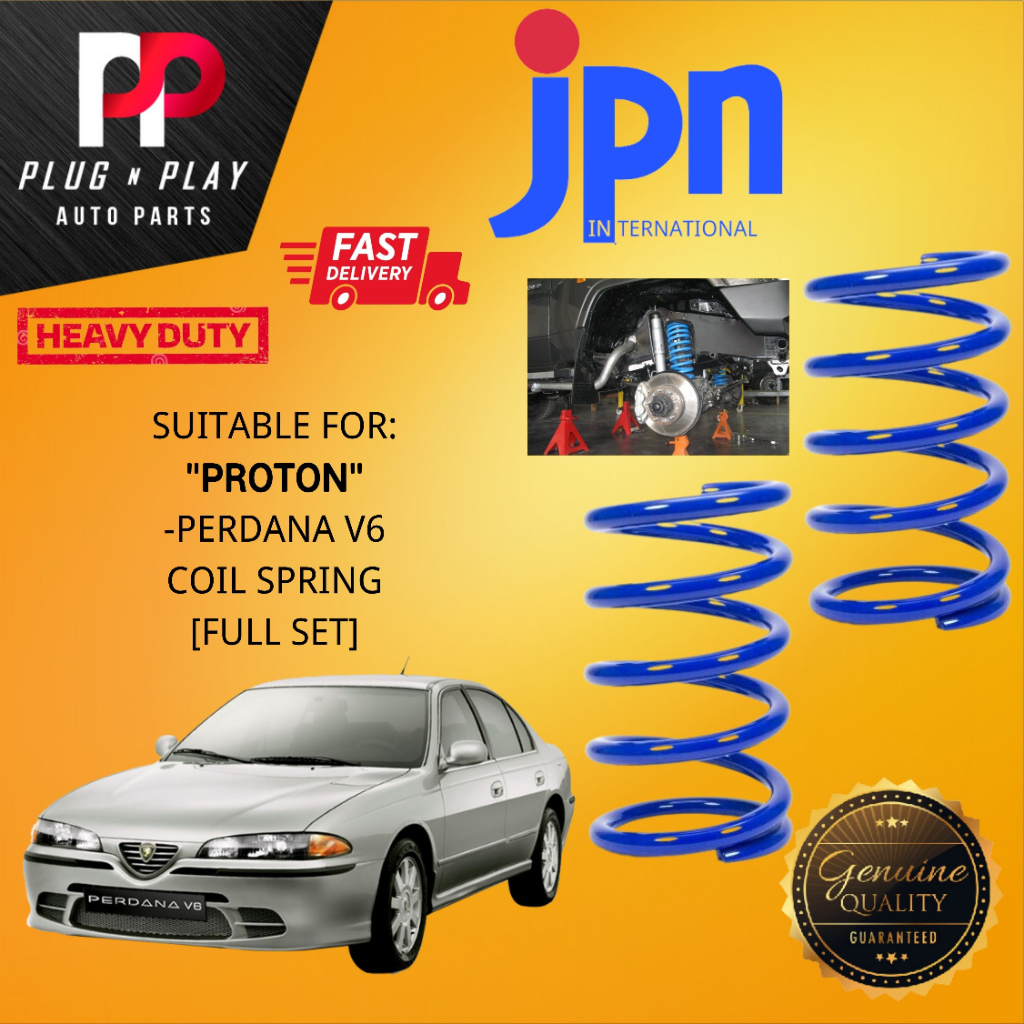 PROTON PERDANA V6 FULL SET FRONT & REAR ORIGINAL JPN COIL SPRING LEFT ...