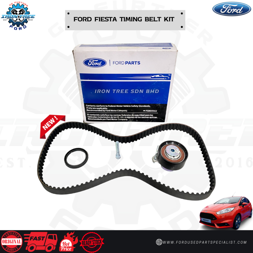 Ford Fiesta 1.4/1.5/1.6 /EcoSport Timing Belt & Tensioner Bearing Set ...