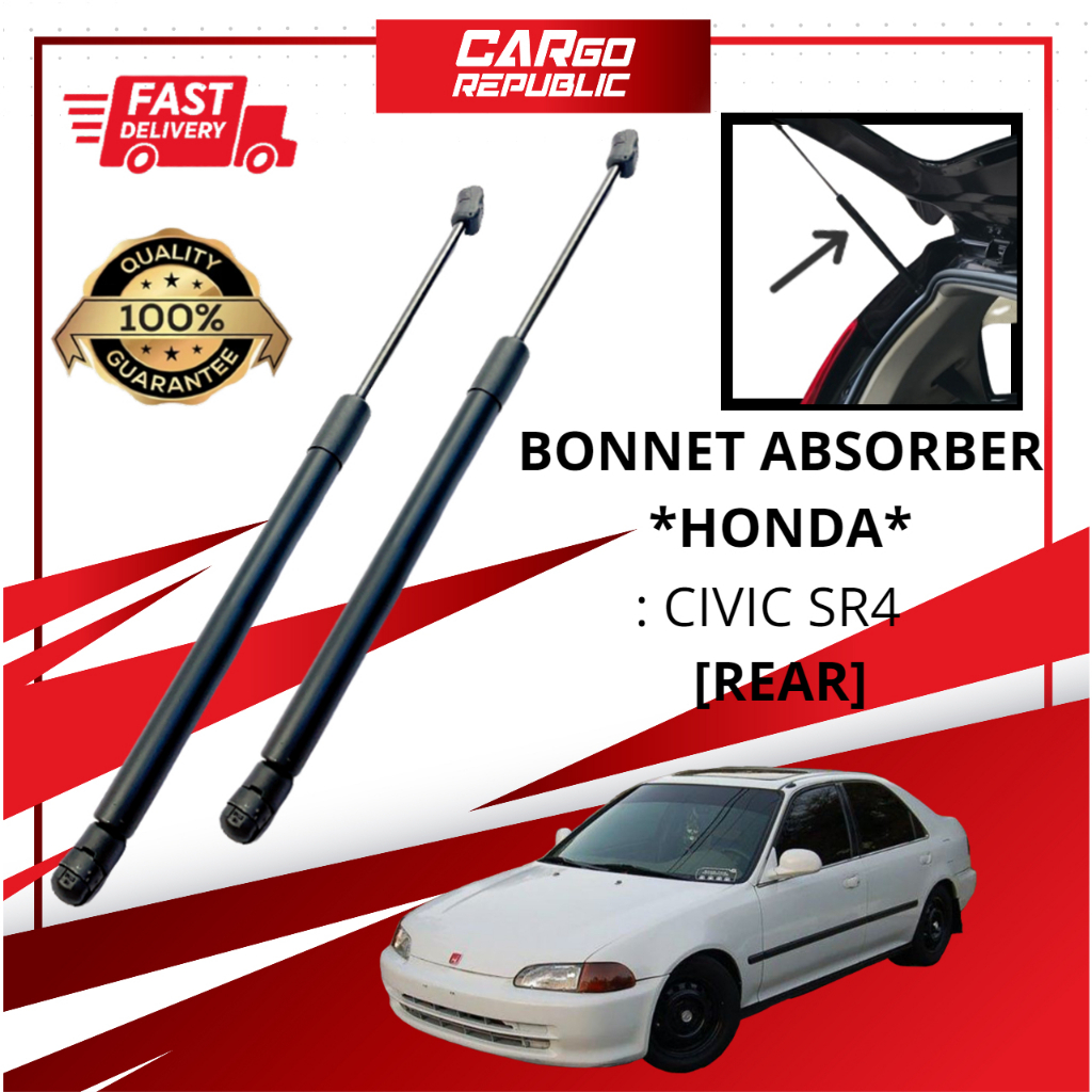 Honda Civic SR4 Bonnet Absorber [Rear] Belakang Full Set (Left&Right ...