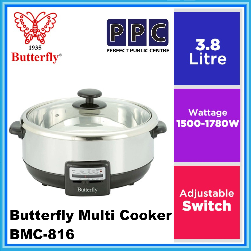 Butterfly Stainless Steel Multi Cooker 3.8 liters - BMC-816 | Shopee ...