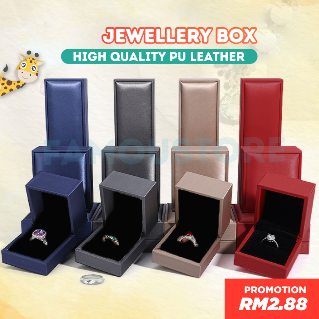 Jewellery box Luxury PU Jewelry Boxes Ring Earring Pendant Bracelet ...