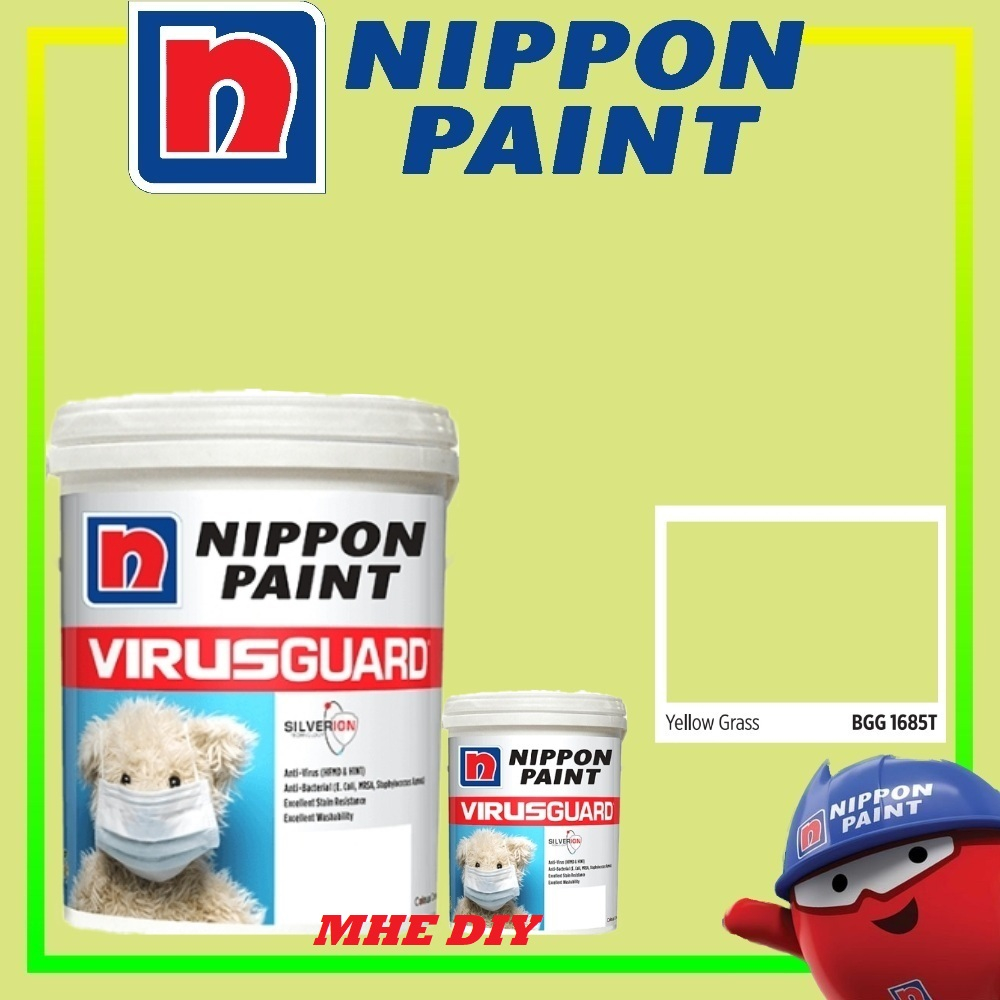 NIPPON PAINT 1L BGG 1685 T YELLOW GRASS Interior Smooth Sheen / Matt ...