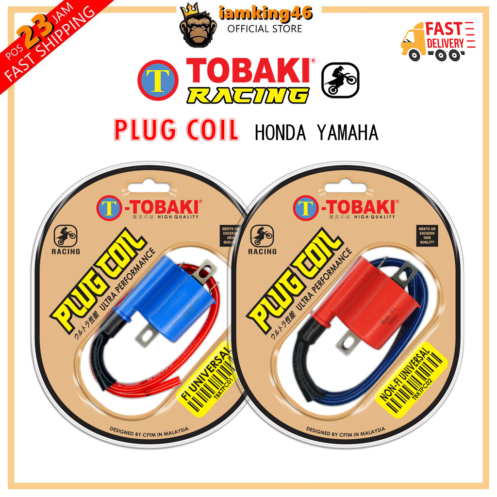 TOBAKI RACING PLUG COIL( EX5/WAVE100/WAVE125/LC135/SRL110/Y125Z/Y15 ...