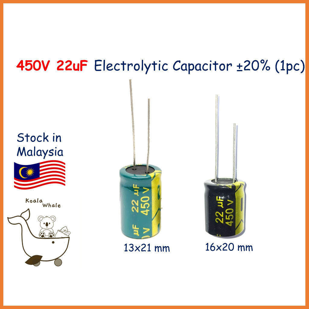 450V 22uF Electrolytic Capacitor Kapasitor Elco 450V22UF (1pc) | Shopee Malaysia