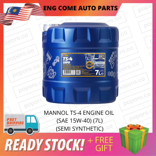 MANNOL TS-4 SAE 15W-40 ENGINE OIL (7L) (SEMI SYNTHETIC) | Shopee Malaysia