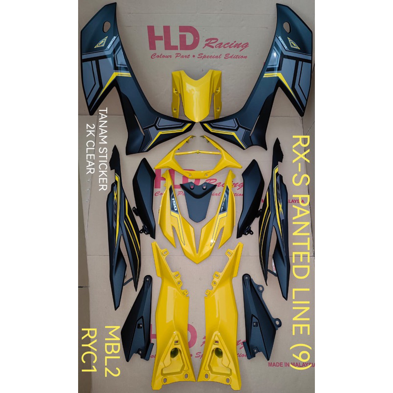 HLD COVERSET RSX (KUNING RSX) TANAM STICKER | Shopee Malaysia