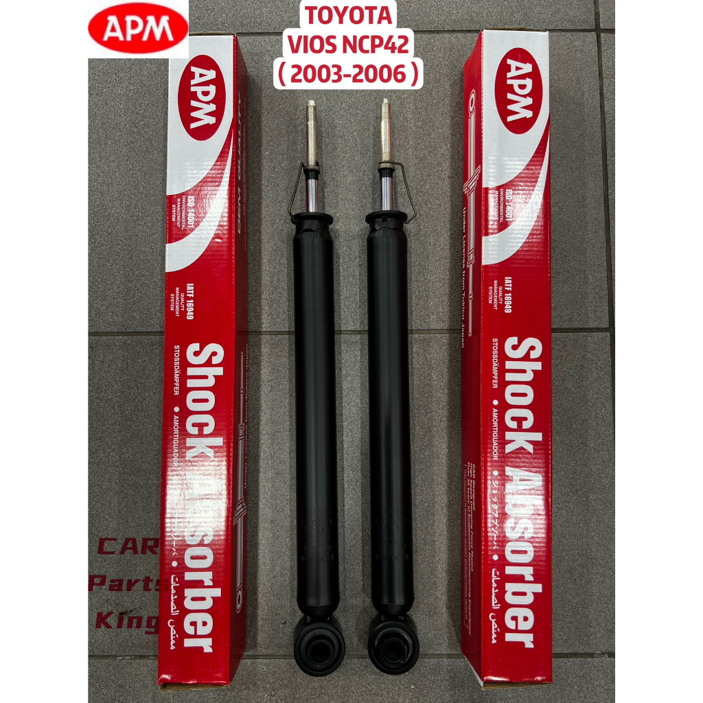 ( 100% ORIGINAL APM ) TOYOTA VIOS NCP42 REAR SHOCK ABSORBER | Shopee ...