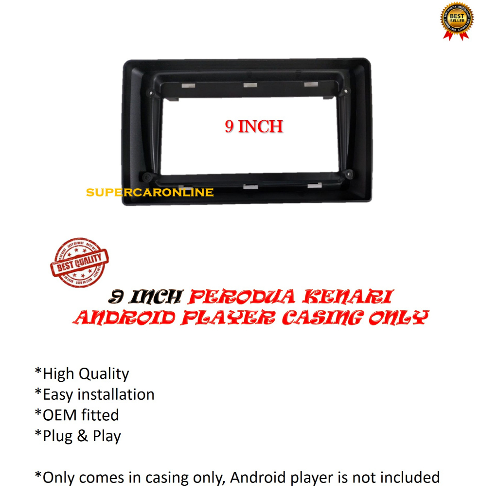 PERODUA KENARI 9 INCH ANDROID PLAYER CASING with SOCKET PERODUA 2H ...