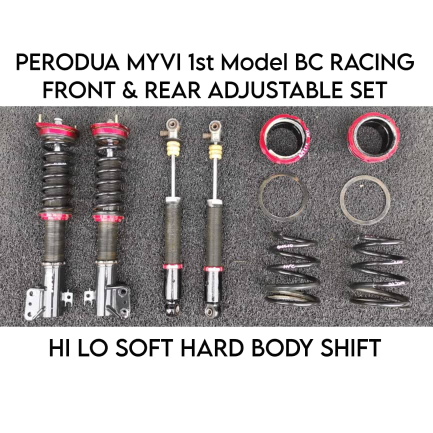 Perodua Myvi BC Racing Front & Rear Adjustable Set / Suspension Hi Lo ...