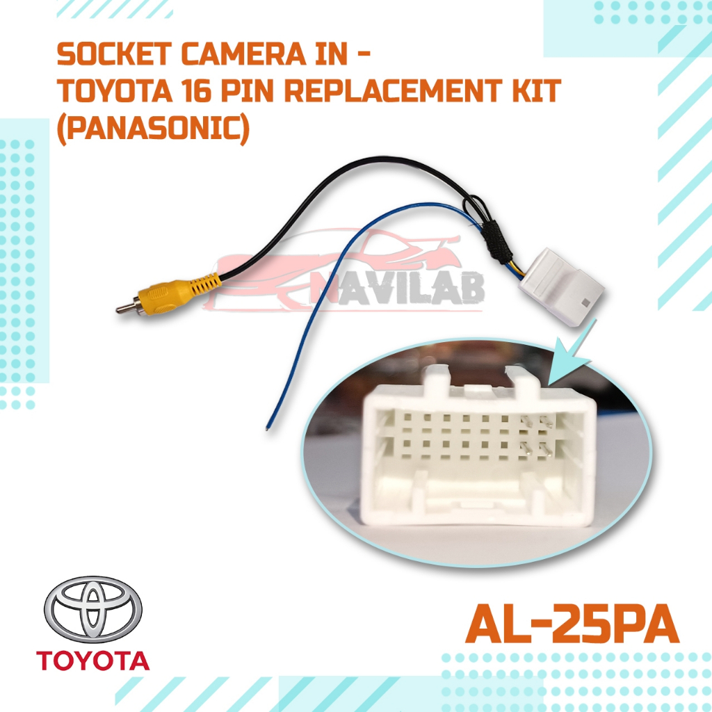 Socket Camera In Toyota 16 Pin Replacement Kit (Panasonic) (AL-25PA ...