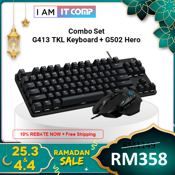 Logitech G Gaming Combo Set G413 TKL Keyboard with G502 Hero / G604 ... Logitech G Gaming Combo Set G413 TKL Keyboard with G502 Hero / G604 ...