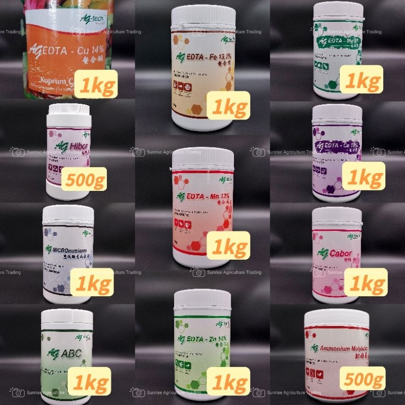 500g 1kg Fertitrade Ag EDTA Fe Mn Zn Cu Mg Ca ABC Cabor MICROnutrients ...