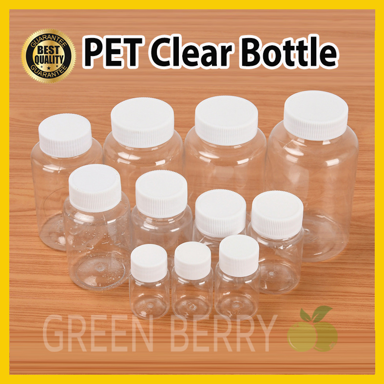 SCREW CAP Wide Mouth Medicine Capsule Plastic Bottle | Botol Plastik ...