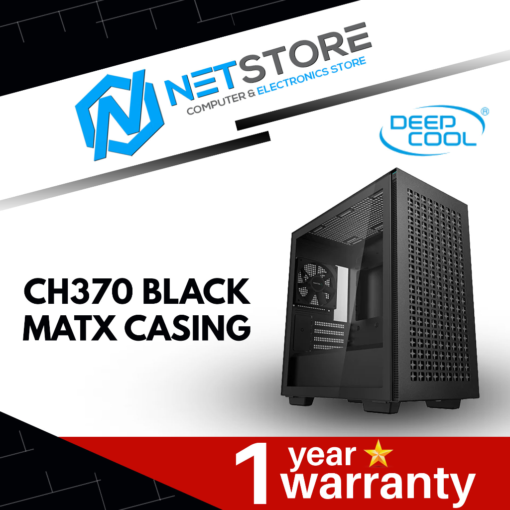 DEEPCOOL CH370 BLACK MATX CASE - R-CH370-BKNAM1-G-1 | Shopee Malaysia