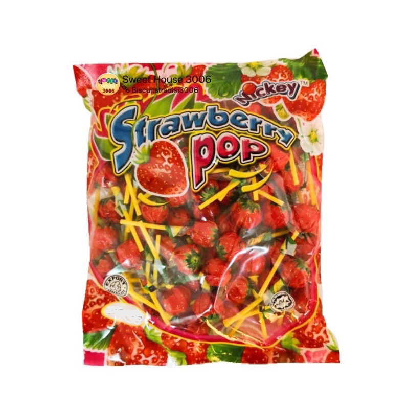 Nickey Pop Sweet Sour Mix fruit Lollipop Candy Sarsi Durian Strawberry ...