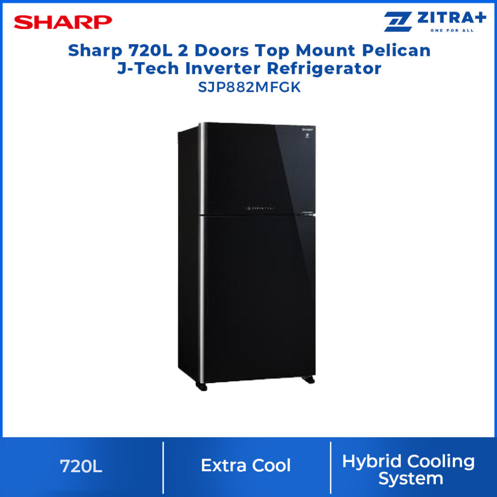 Sharp 720L 2 Doors Top Mount J-Tech Inverter Pelican Refrigerator ...