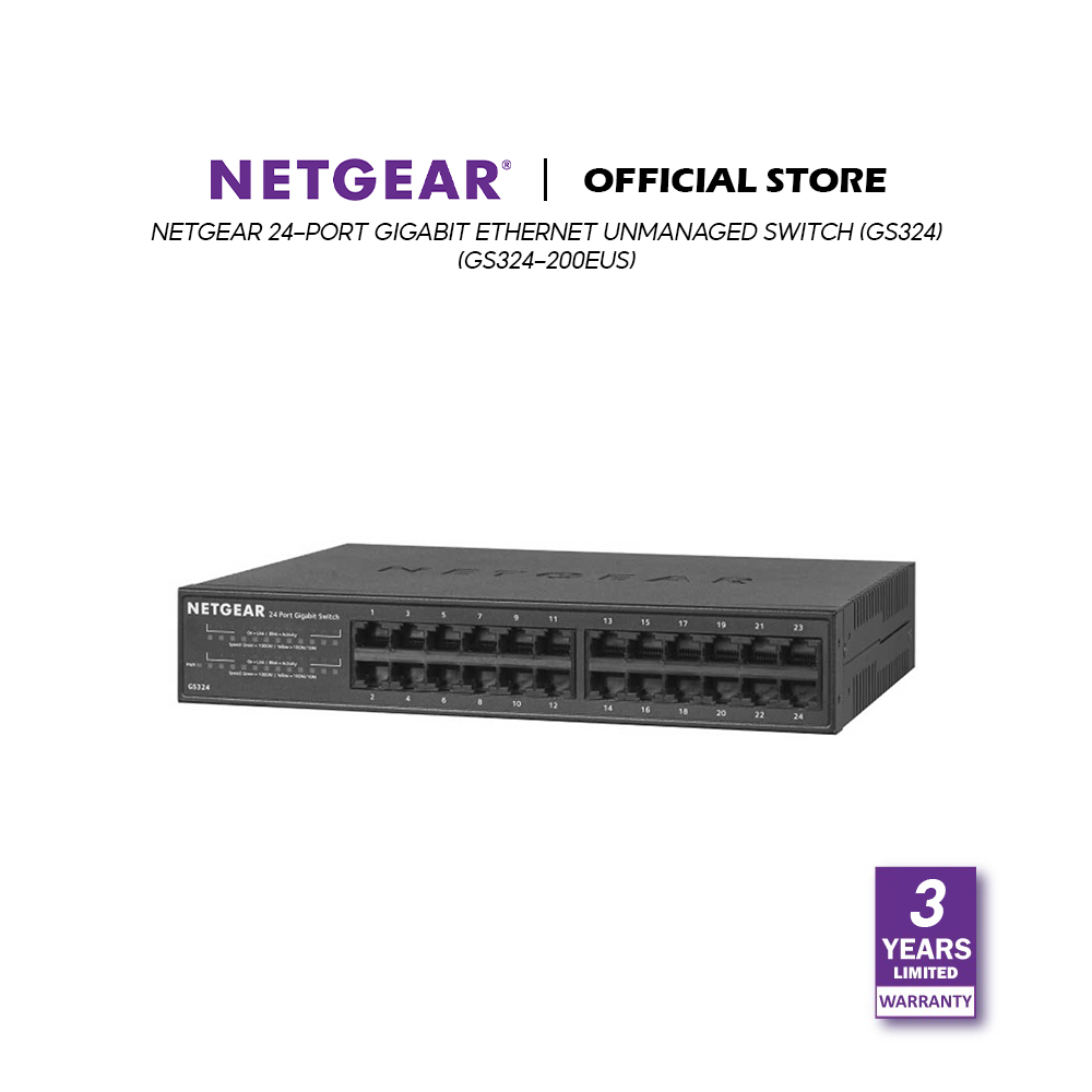 NETGEAR 24-Port Gigabit Ethernet Unmanaged Switch (GS324) - (GS324 ...