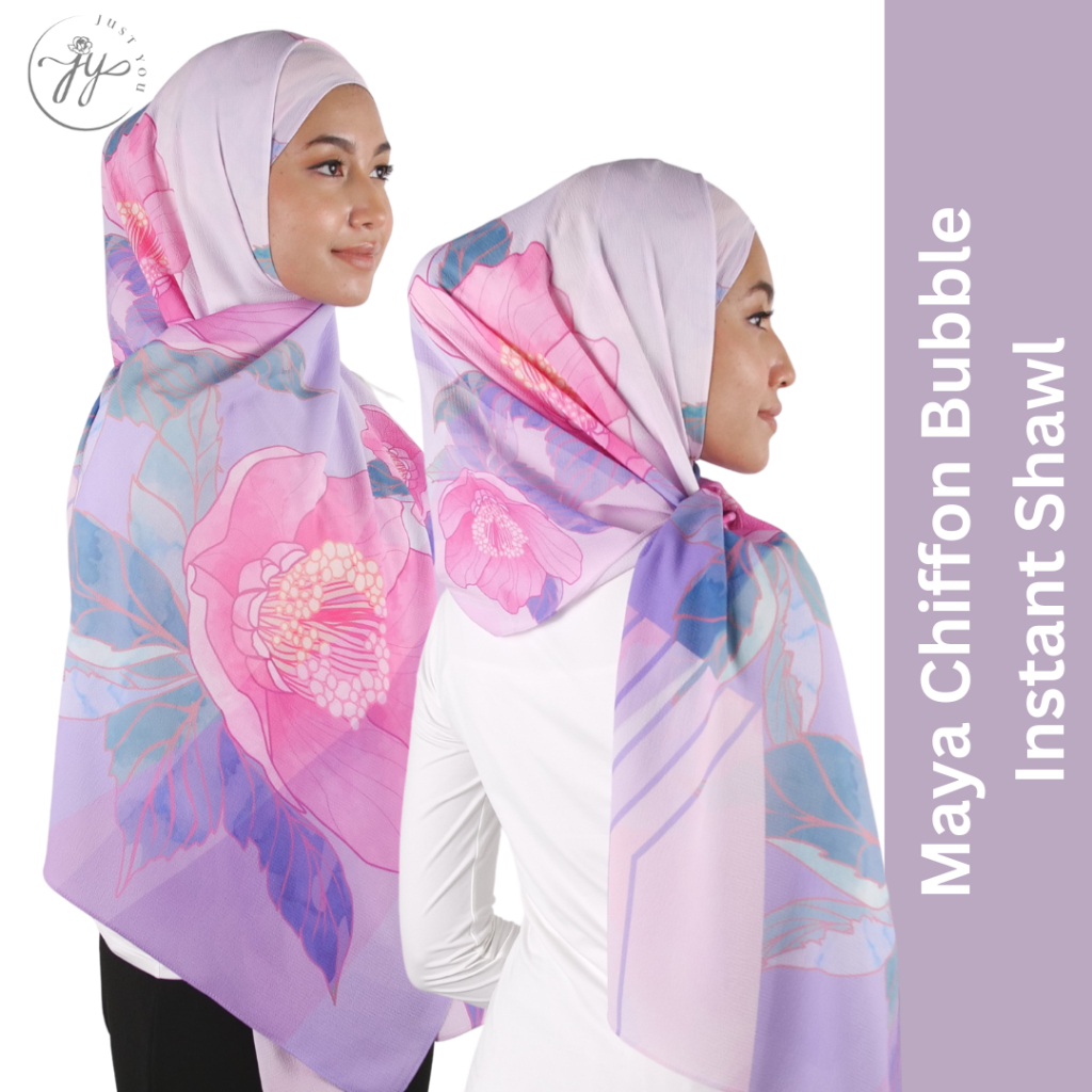 (Instant Shawl) Just You Maya Chiffon Bubble Instant Shawl - Eufloria ...