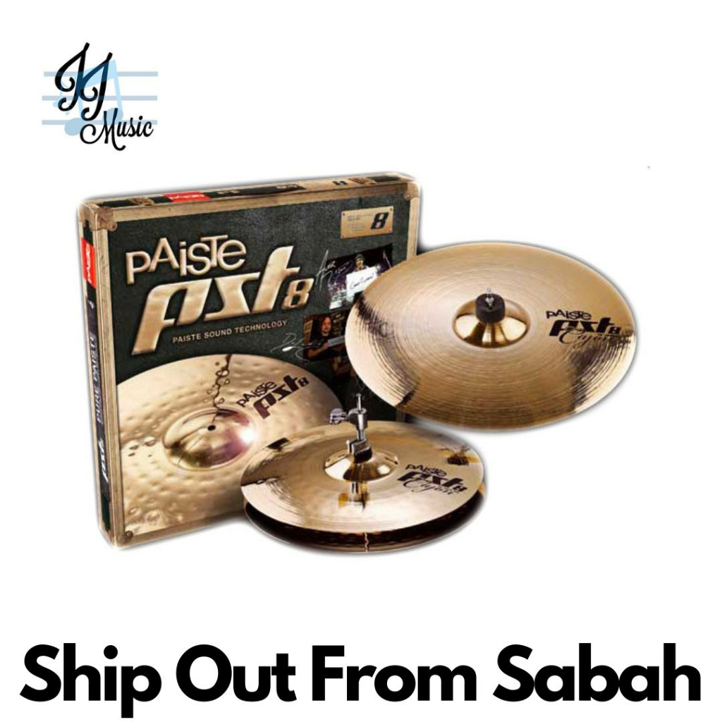 Paiste PST8 Reflector Cajon Cymbal Set, 16" Cajon Crash & 12" Cajon ...