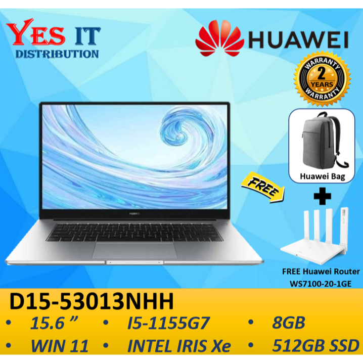 HUAWEI MateBook D15-53013NHH 15.6' (i5-1155G7, 8GB, 512GB SSD, Intel ...