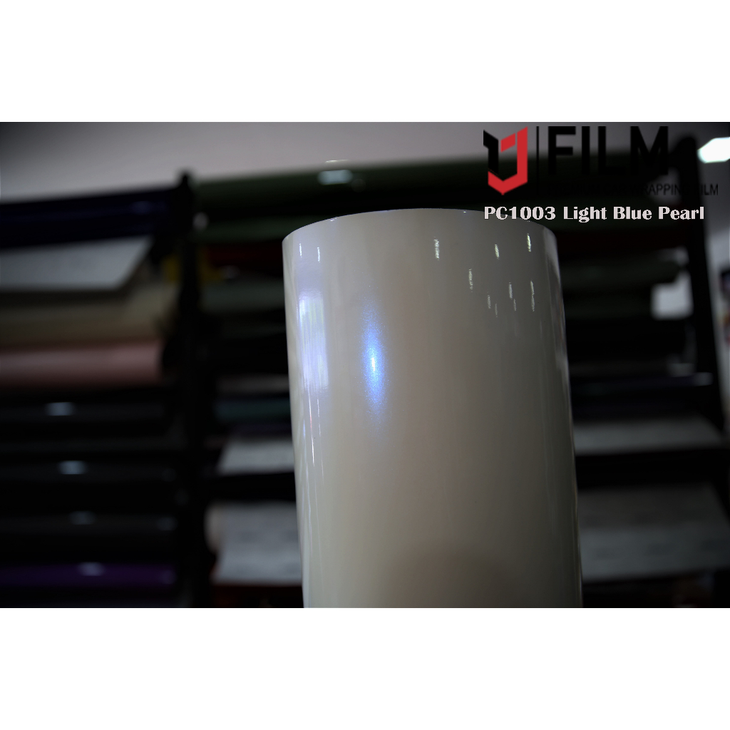 Pc1003 Light Blue Pearl car wrap sticker air free bubble pearl white ...