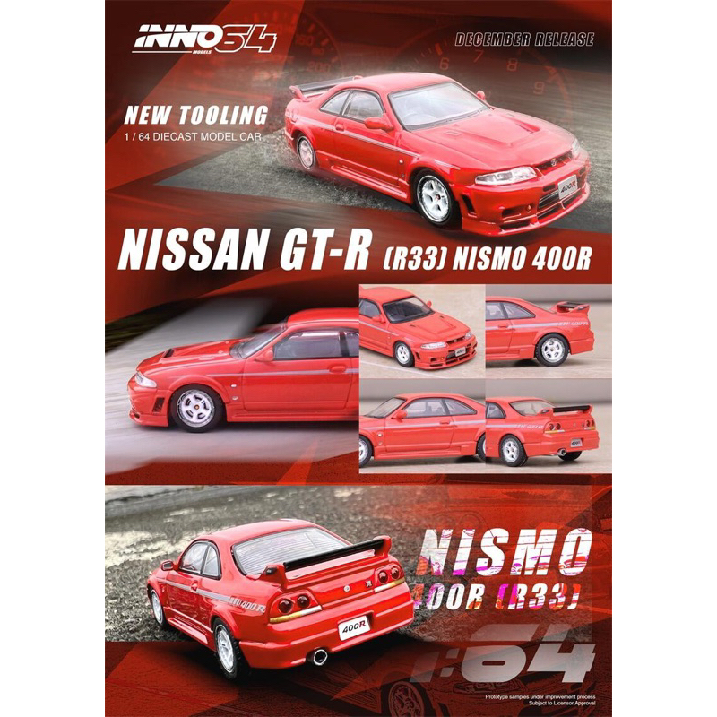 INNO64 1:64 Nissan GT-R R33 Nismo 400R Super Clear Red II | Shopee Malaysia