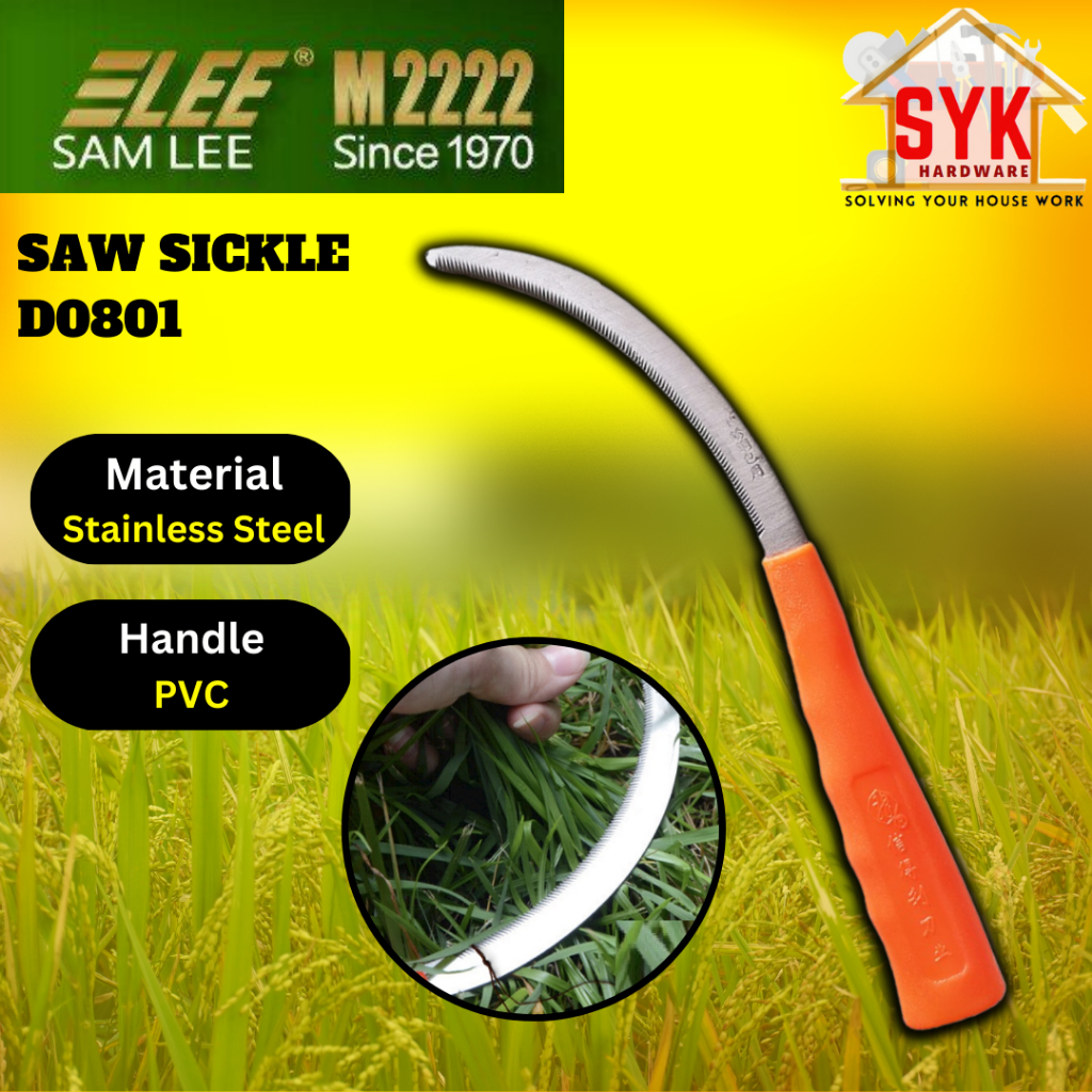SYK Samlee D0801 Saw Sickle Outdoor Gardening Tools Stainless Steel ...