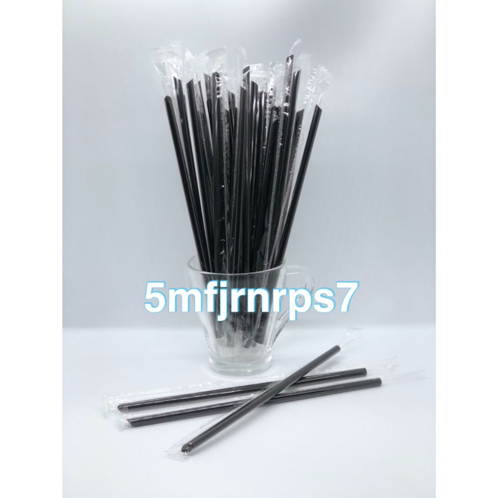 8” Straight Straw Sharp End Individual Packing / Pembungkusan Individu ...