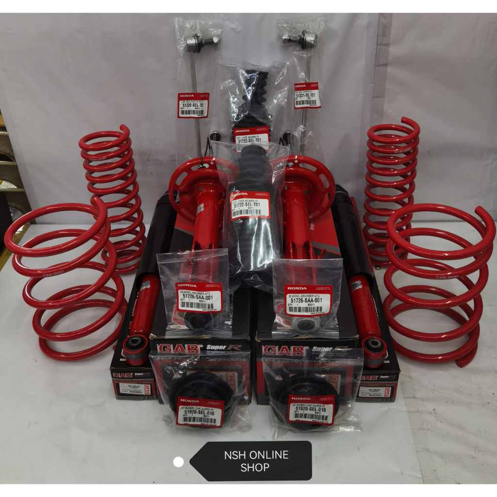 GAB Super R Absorber Front & Rear+Spring+Abs Mounting+Link+Cover for ...