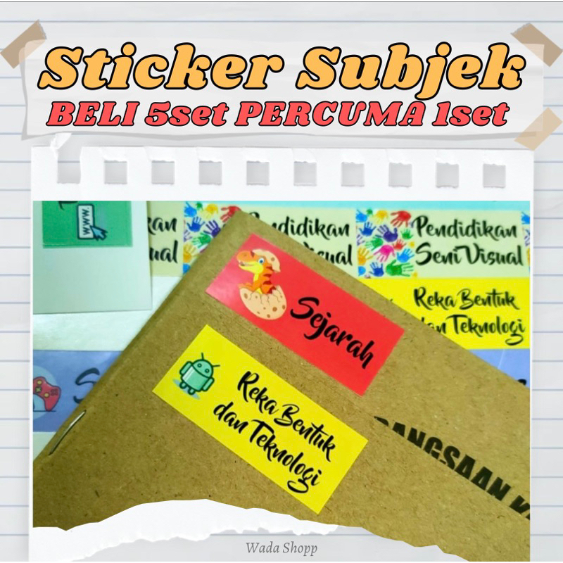 [2set] Sticker Label Subjek | Sticker Subjek | Label Subjek | Shopee ...