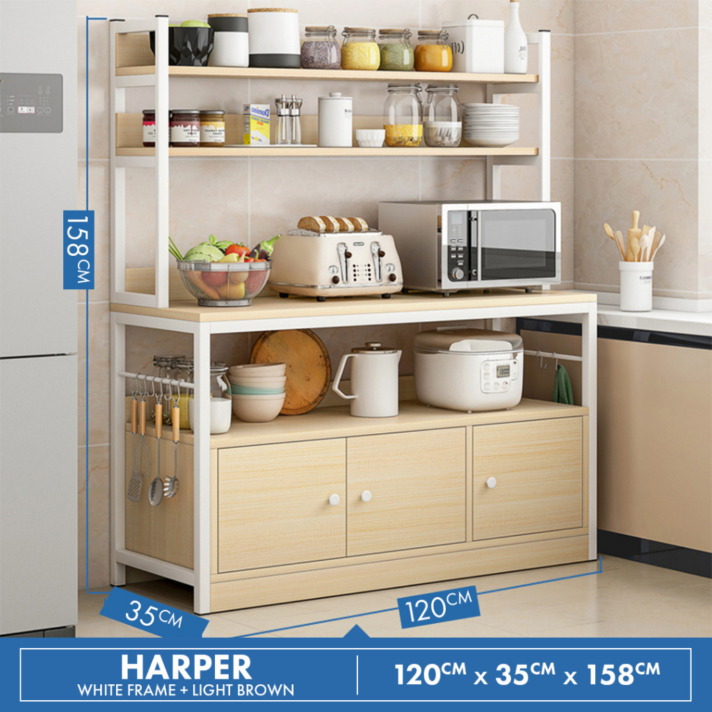 FINSSO: Kitchen Cabinet Rack UTILITY SHELF/ STORAGE RACK / Rak Dapur ...