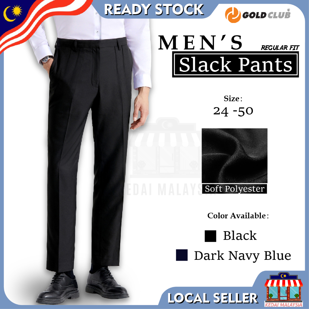 𝐆𝐎𝐋𝐃 𝐂𝐋𝐔𝐁 Men Slack Pant/ Seluar Slek Lelaki Regular Fit/ Plus size ...