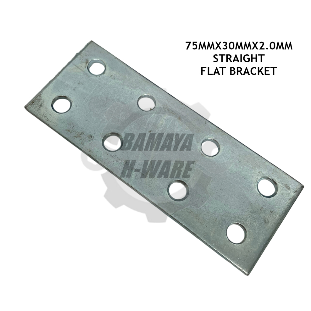 BMY 75MMX30MMX2.0MM Straight Flat Bracket. Furniture Flat Bracket. Flat ...