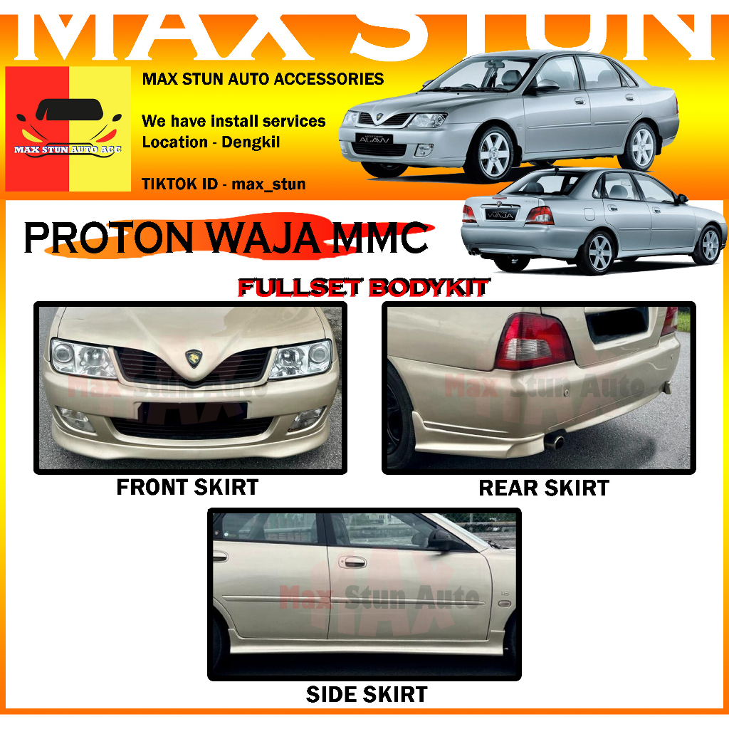 PROTON WAJA MMC FULLSET BODYKIT BUMPER SKIRT LIP WAJA MMC FRONT SKIRT ...