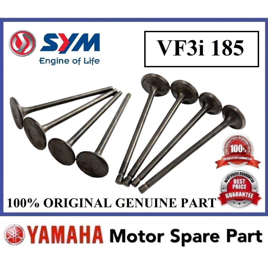 (100% ORIGINAL) SYM VF3i VALVE SET // INTAKE + EXHAUST EX API MINYAK ...