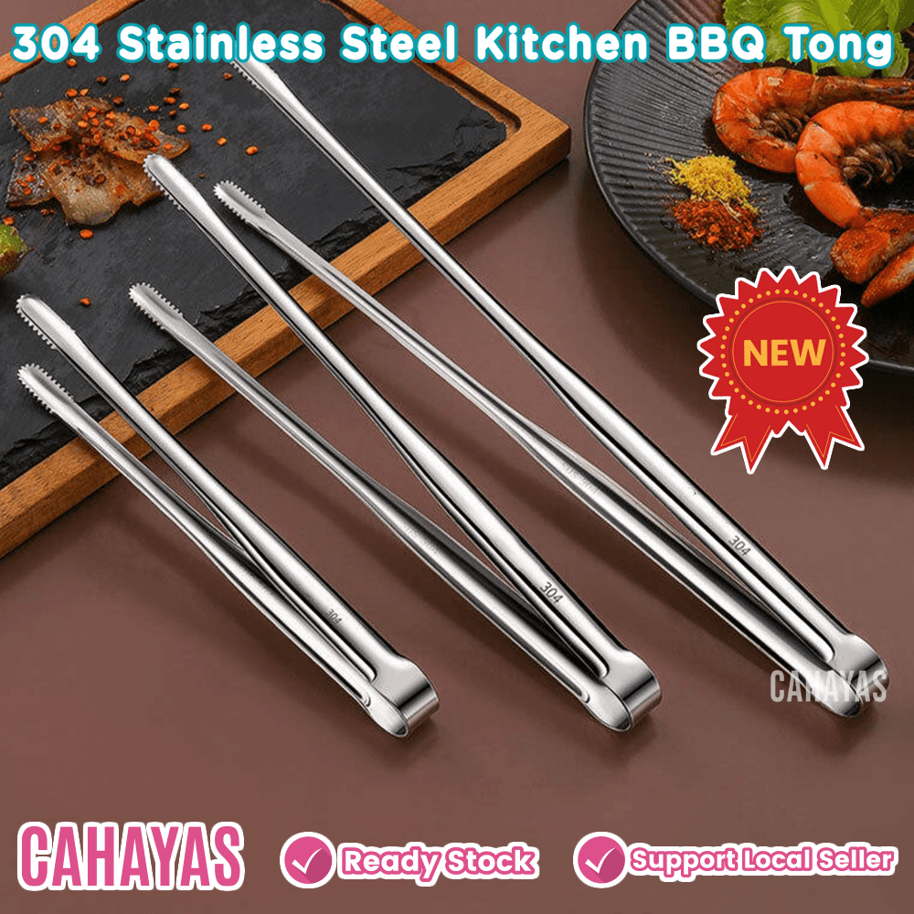 [Stok M'sia] [New Design] Penyepit Makanan Tong Multipurpose Stainless ...