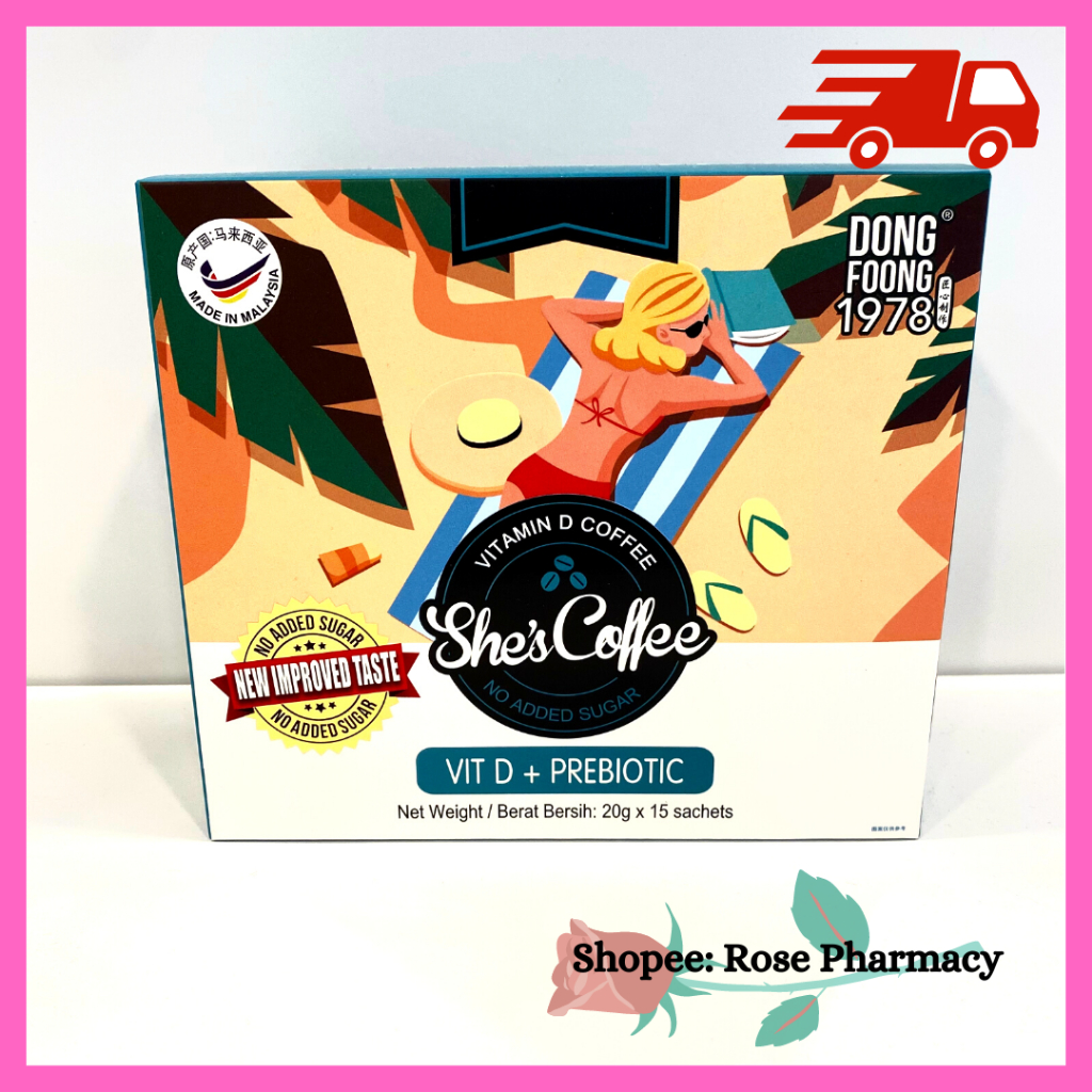 She's Coffee Vitamin D Prebiotic Coffee 3 in 1 Instant Coffee Slimming ...