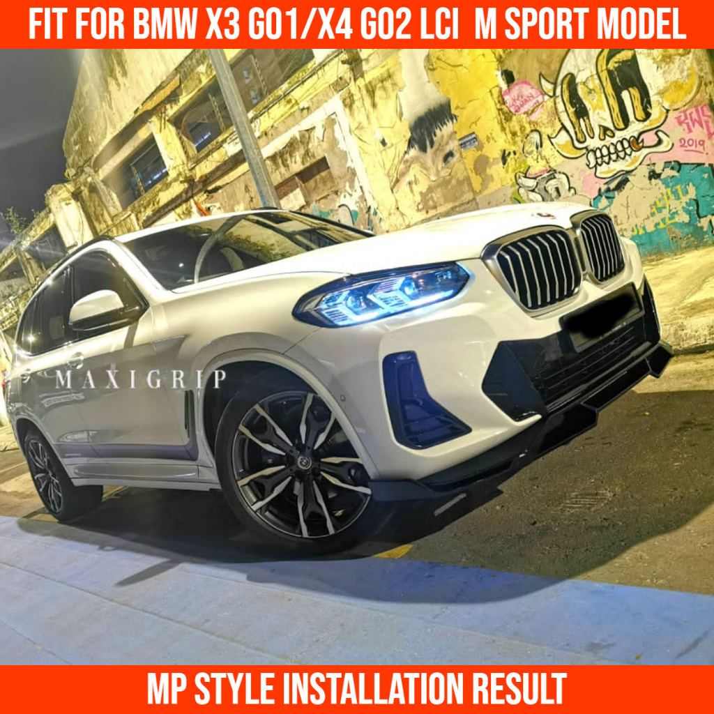 BMW G01 X3 G02 X4 LCI Front lip diffuser M performance front splitter ...