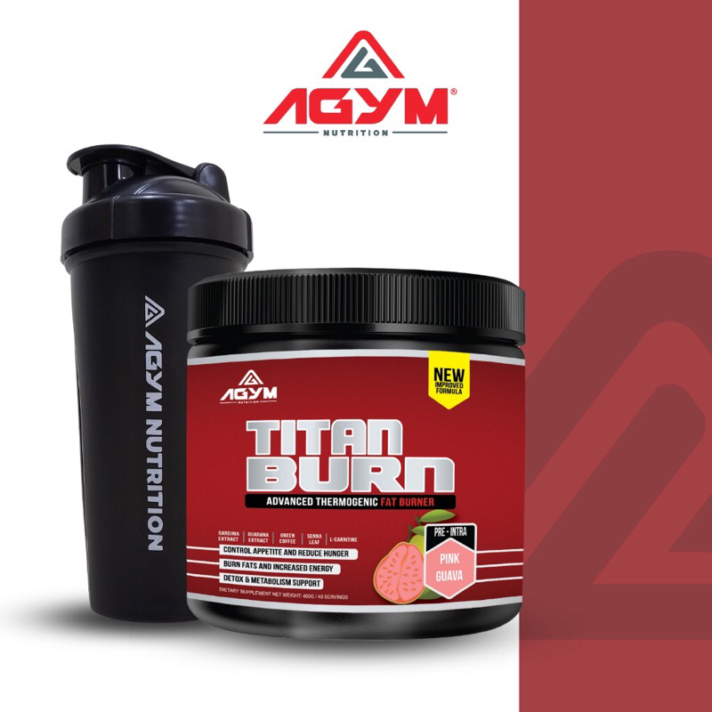 🔥HOT SALE🔥Titan Burn Fat Burner PRE WORKOUT 400g - (40 servings) - Agym ...