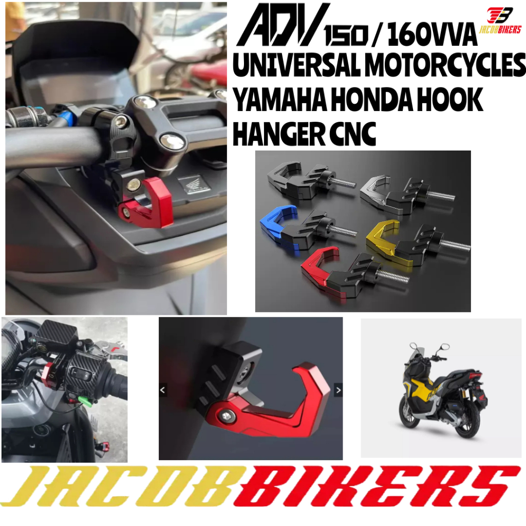 UNIVERSAL MOTORCYCLES YAMAHA HONDA HOOK HANGER ADV 150/160 VARIO XMAX ...