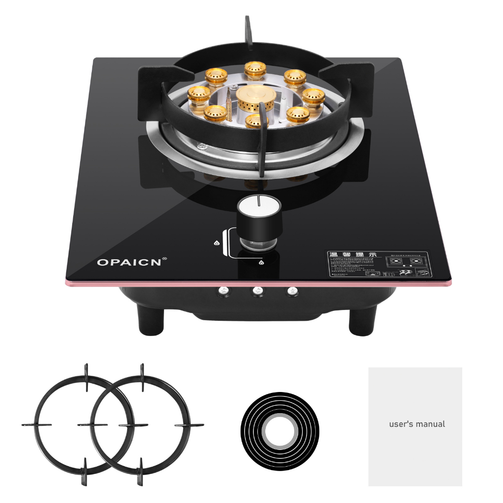 SUKINBO Gas Stove Tempered Glass Embedded Double Burner Household ...