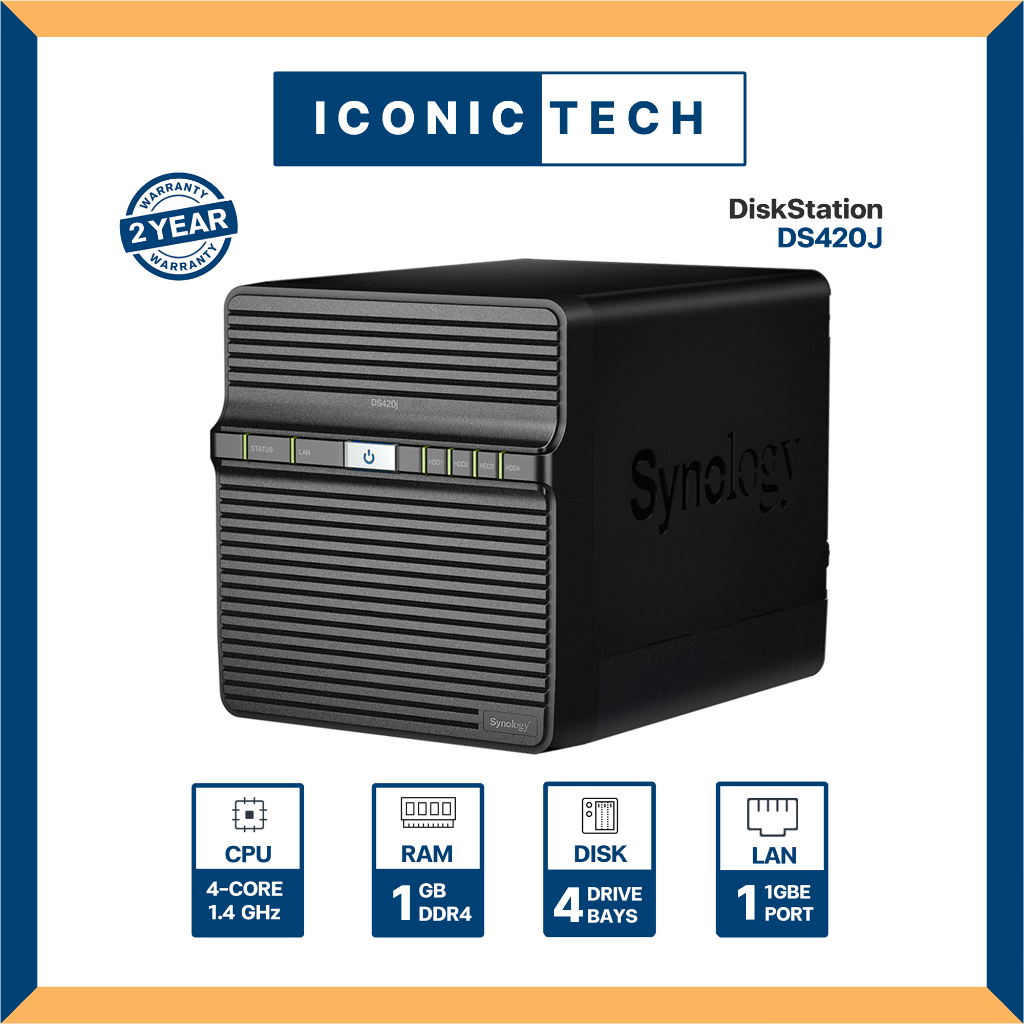 Synology DiskStation DS420j 4-Bay Nas Enclosure | Shopee Malaysia