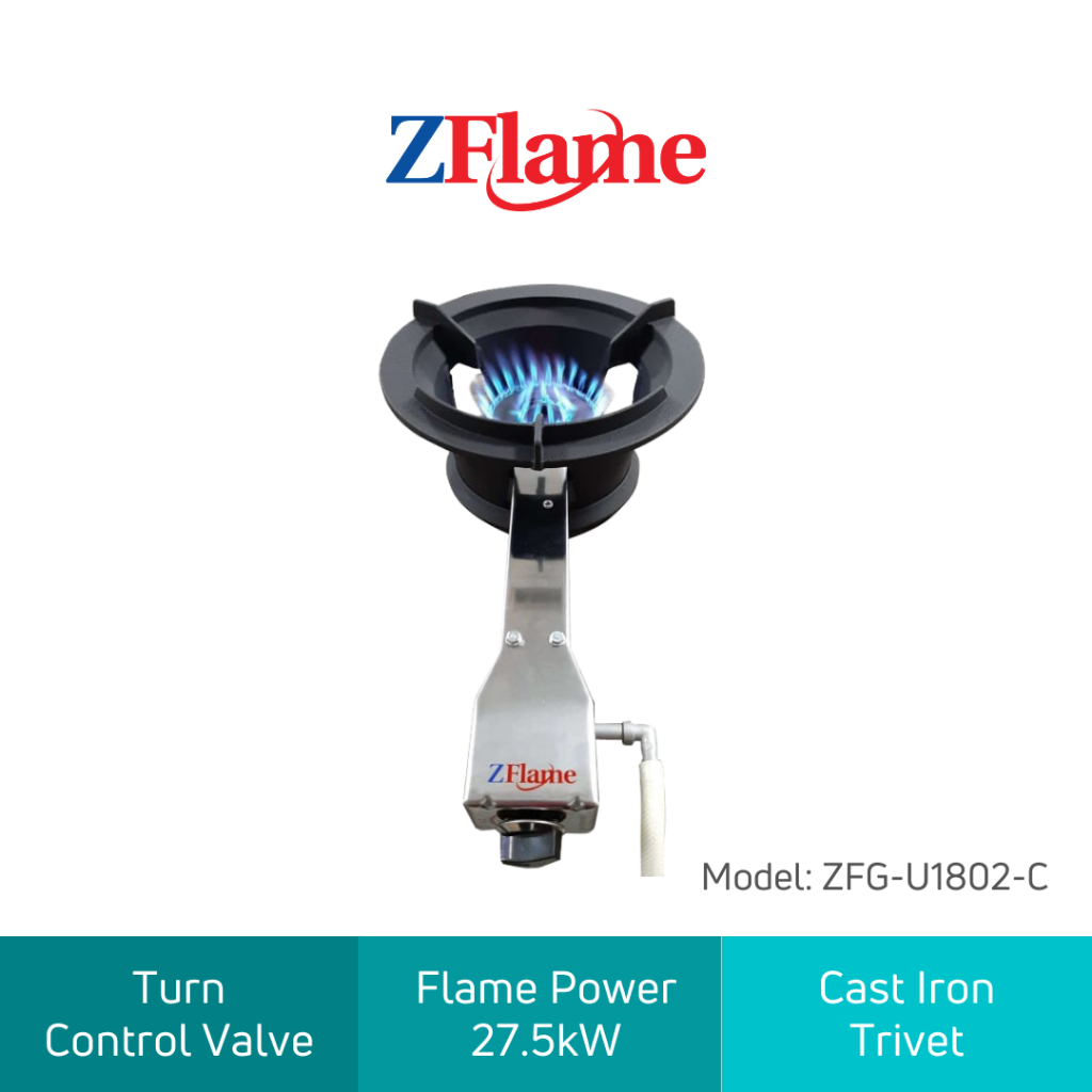 ZFlame Commercial Gas Cooker ZFG-U1802-C | Shopee Malaysia