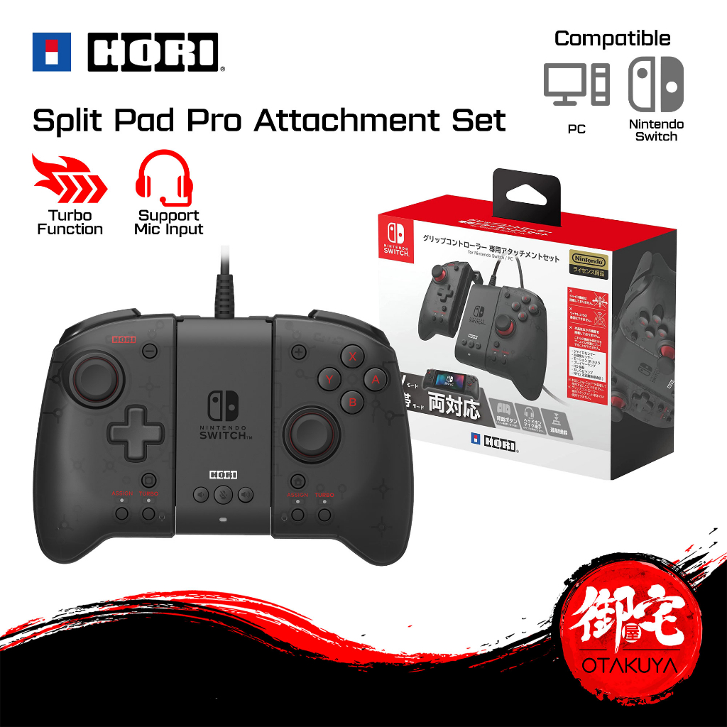 HORI Nintendo Switch Split Pad Pro Attachment Set - Full-Size Gaming ...