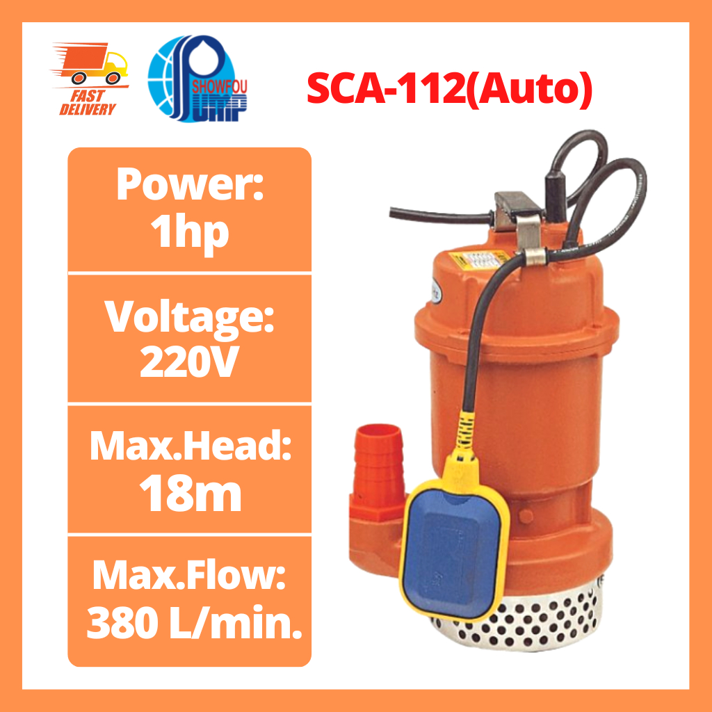 SHOWFOU SCA-112 3" 1HP 240V TAIWAN Submersible Pump With Automatic ...